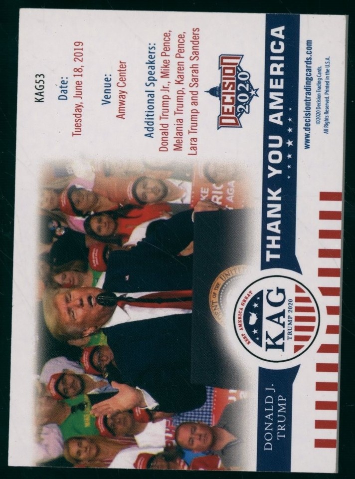 2020 Decision Keep America Great KAG Donald Trump US President | eBay