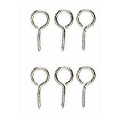 30 x EYES FOR NET CURTAIN WIRE METAL SCREWS PICTURE HANGING VOILE ...