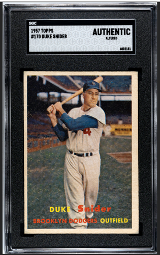1957 Topps #170 Duke Snider SGC Authentic HOF | eBay
