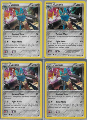 POKEMON LOT OF 4 FATES COLLIDE LUCARIO 63/124 FULL PLAYSET | eBay