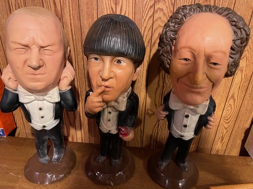 1980 STATUES OF THE THREE STOOGES LARRY, MOE, AND CURLEY 18" tall ...