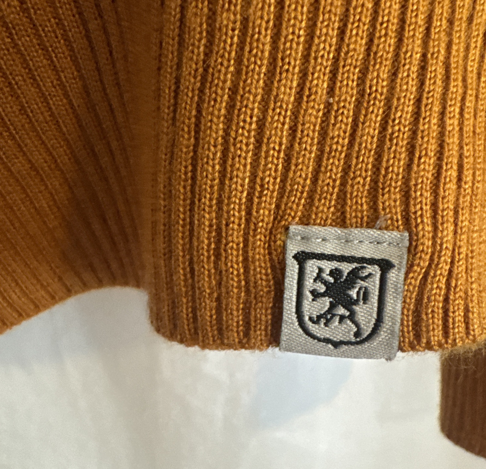 Stacy Adams 1/4 Zip Up Orange Pullover Cable Knit Sweater Mock Neck ...