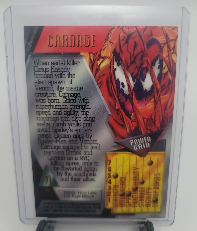 1995 Marvel Metal (Fleer) FOIL "Base Trading Card" #71 CARNAGE NM | eBay