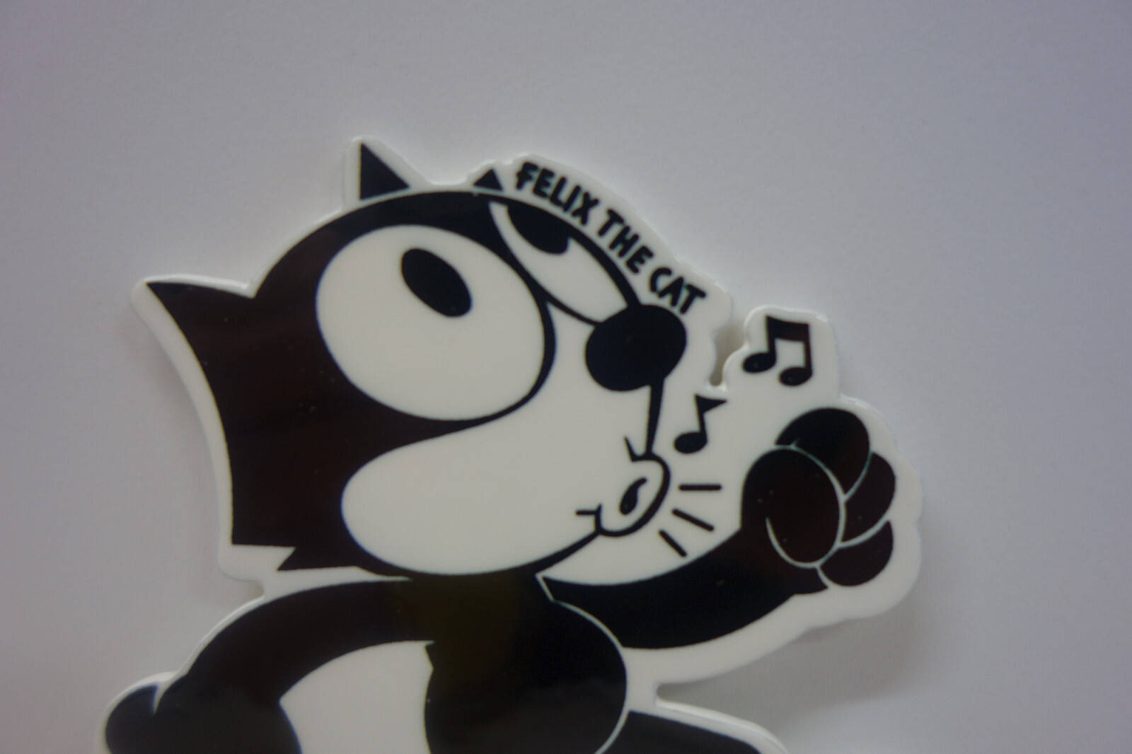 FELIX THE CAT WHISTLING License Plate Topper 4" High 3" Wide! INTRICATE ...