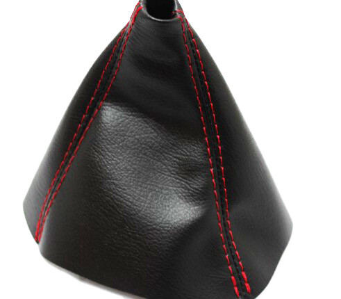 Black w/Red Stitch Leather Synthetic Manual Shift Boot For 92-99 BMW ...