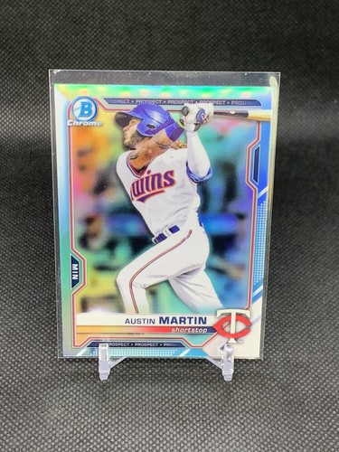 2021 Bowman Draft Austin Martin Sky Blue Refractor #BDC-19 | Minnesota ...