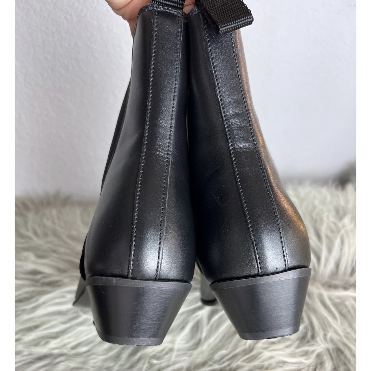 Underground England Beatle-Winklepicker -Chelsea Boots - Black Leather ...