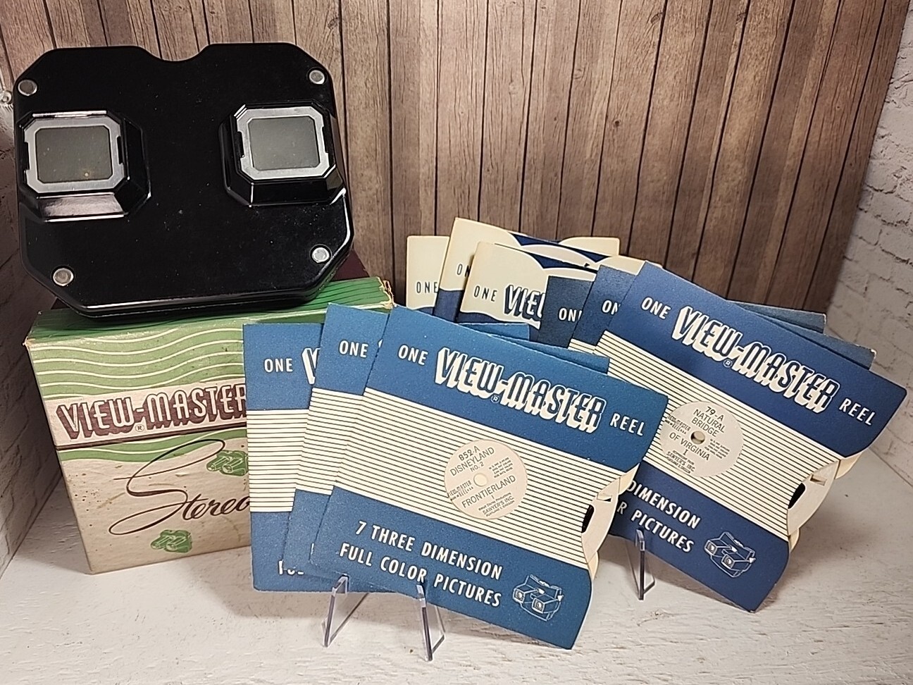 1950's Sawyer’s View-Master Bakelite Stereoscope In Box +9 Reels Incl ...