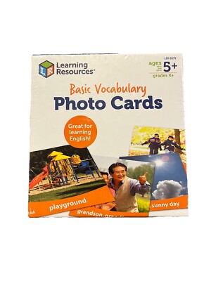 Learning Resources Basic Vocabulary Photo Cards, Set of 156 - New | eBay