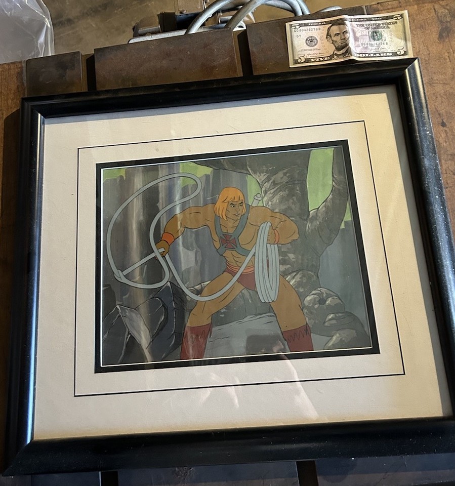 HE-MAN(1983) Framed COA Hand Painted Production Cel and Background | eBay