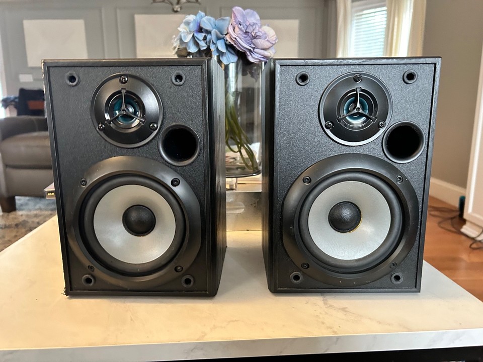 SONY SS-B1000 8 Ohms 120 Watts 120W Black Wood Bookshelf Speakers Pair ...