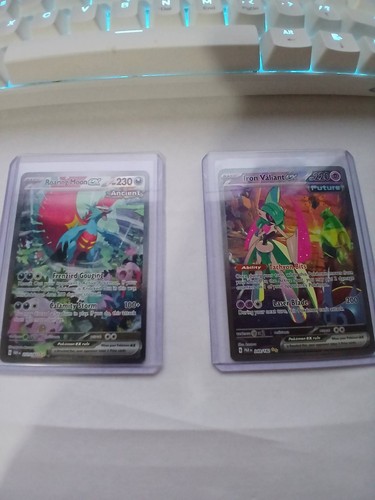 Roaring Moon ex 251/182 and Iron valient ex 248/182 paradox rift holos ...