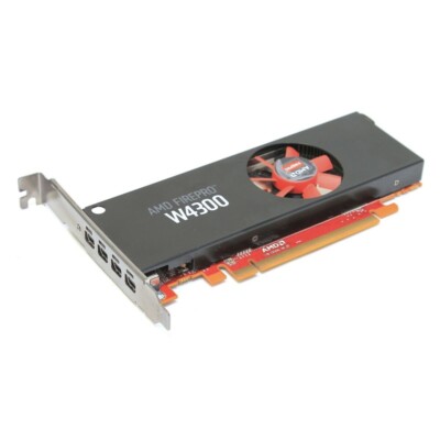 AMD FirePro W4300 4GB Low Profile Workstation Graphics Card Quad ...