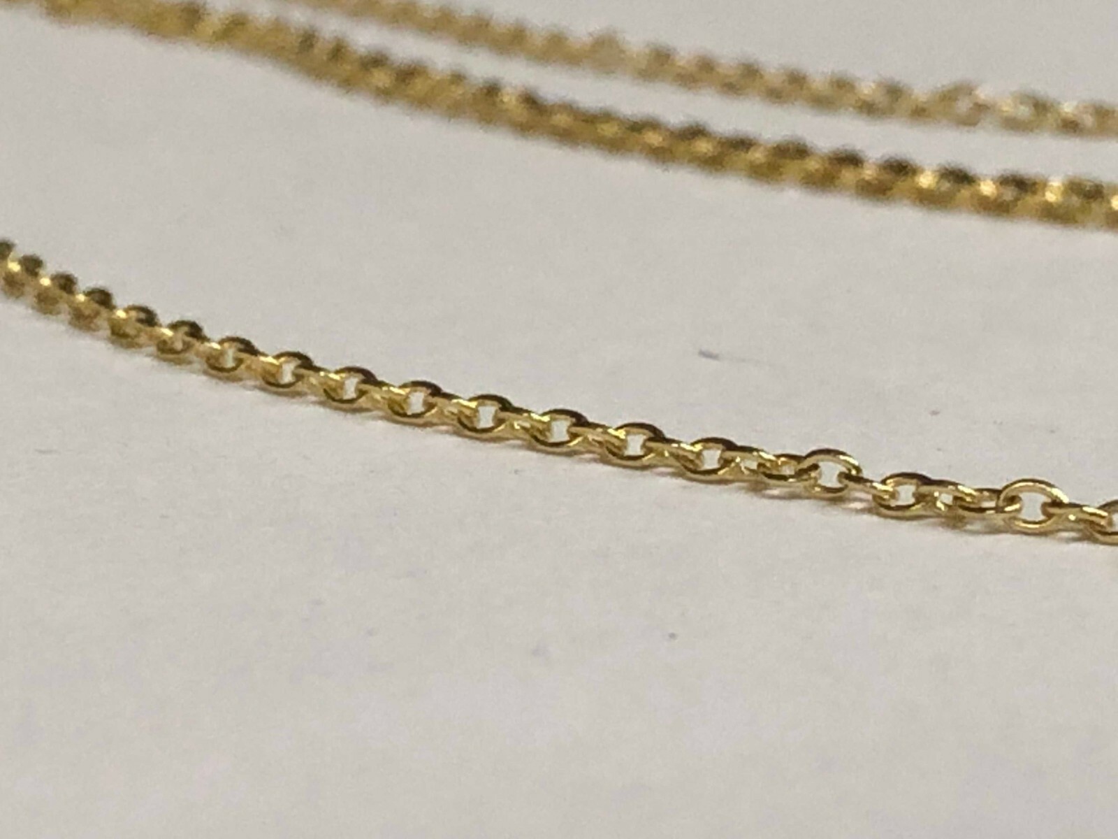 18k Yellow Gold 18" Cable Link Pendant Chain/Necklace 1.5 mm 3 grams | eBay