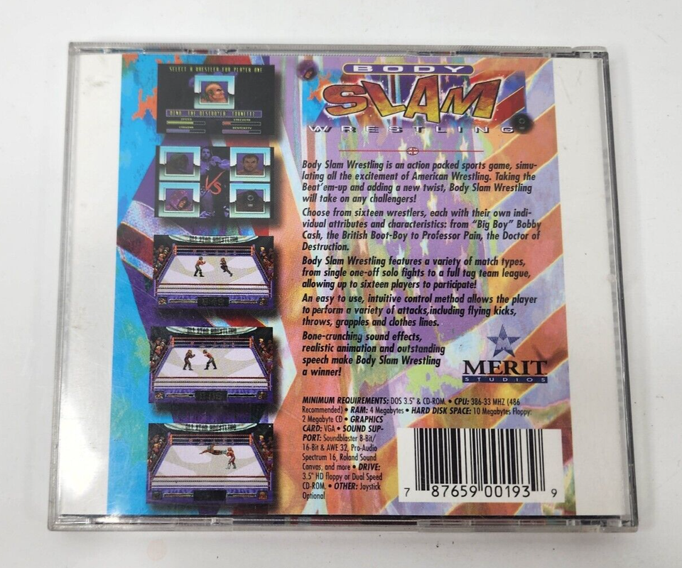 Body Slam Wrestling (Computer Game, 1995) Merit Studios Inc | eBay