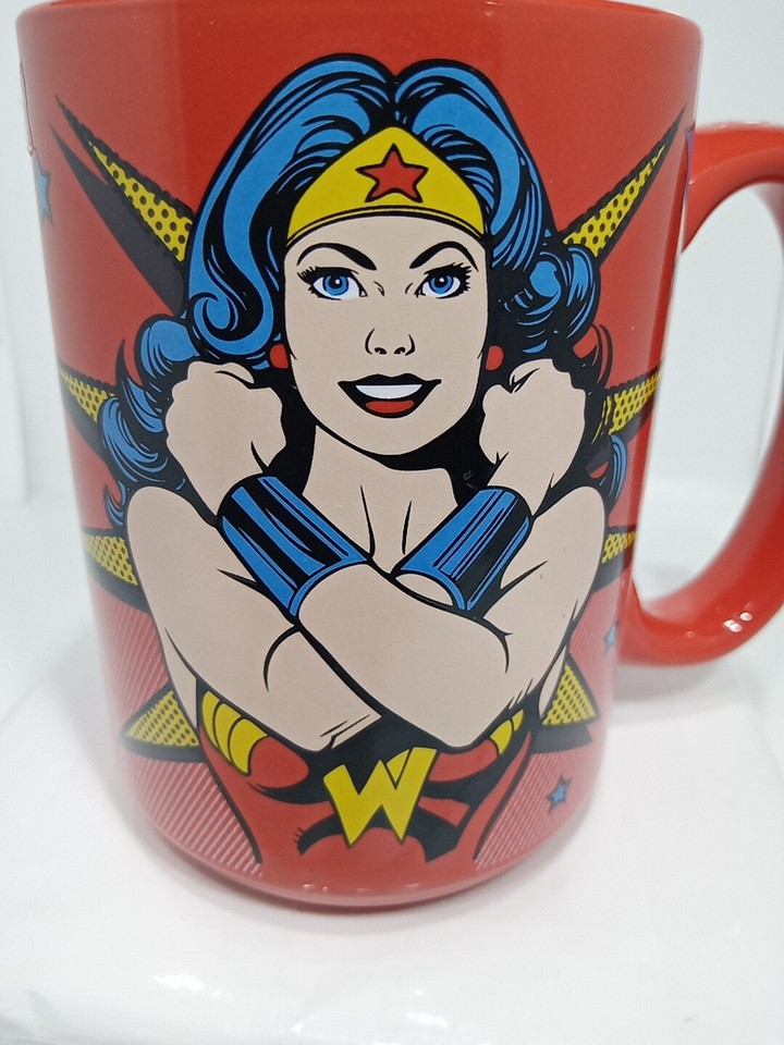 WONDER WOMAN MUG. WONDER WOMAN COFFEE MUG. DC COMICS DECO MUG. B338 | eBay