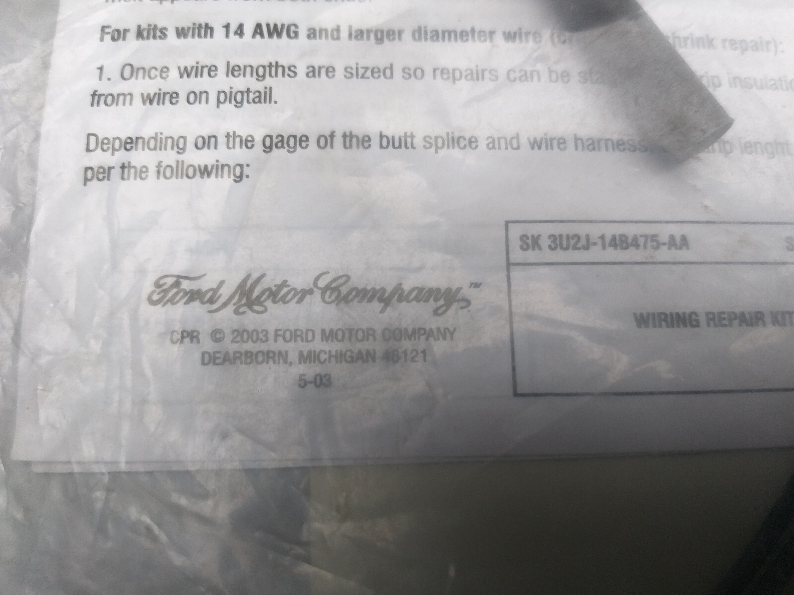 OEM Ford Motorcraft Wiring Pigtail Connector Wheel Speed Sensor A/C ...