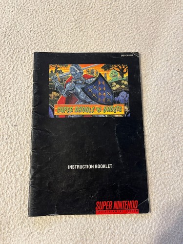 Super Ghouls 'n Ghosts (Nintendo SNES, 1991) Super Nintendo Manual Only ...
