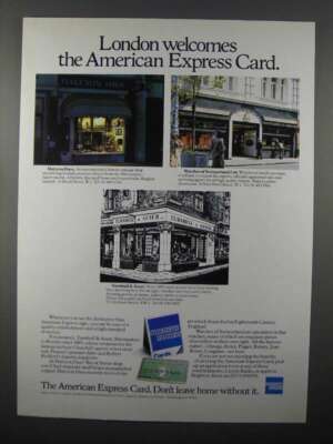 1980 American Express Card Ad - London Welcomes | eBay