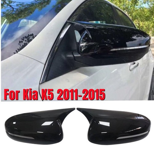 Gloss Black OX Horn Exterior Rear View Mirror Cover For Kia Optima K5 ...