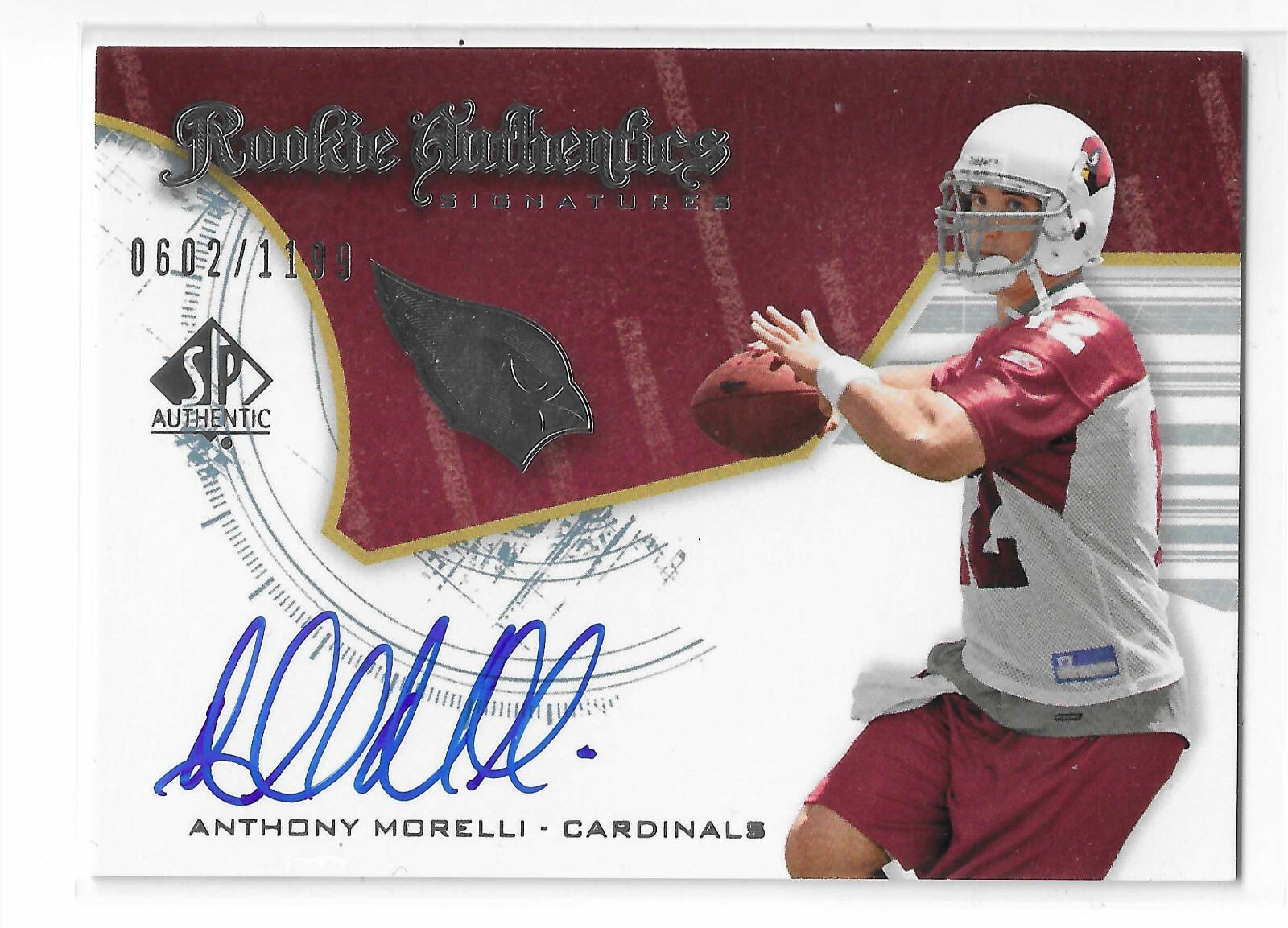 2008 SP Authentic - Rookie Authentics Signatures #203 Anthony Morelli ...