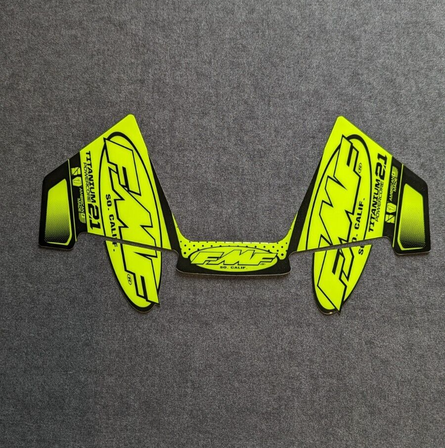 FMF POWERCORE TITANIUM 2.1 EXHAUST STICKER KIT - FLURO YELLOW | eBay