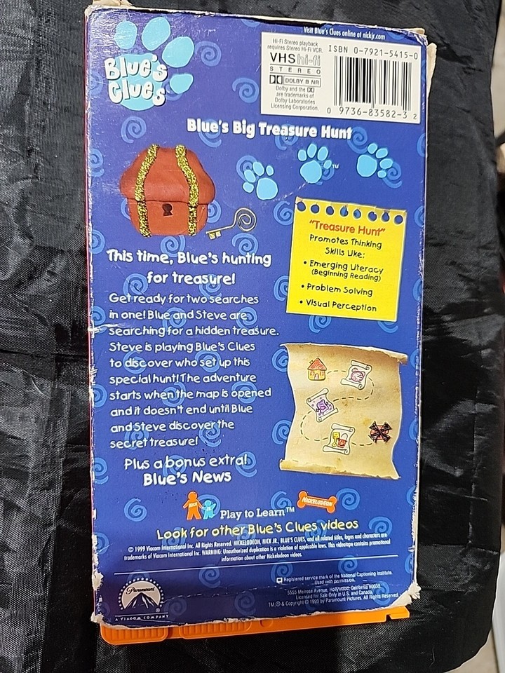 Blues Clues - Blues Big Treasure Hunt (VHS, 1999) 97368358232| eBay