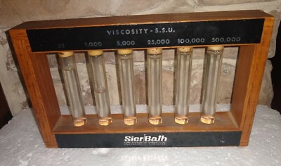 Sier-Bath Viscosity Comparator Display Science Wood Frame Div. of ...