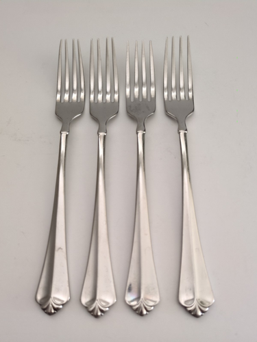 Oneida JUILLIARD - JULLIARD Heirloom Cube 4 Dinner Forks Stainless (A14 ...
