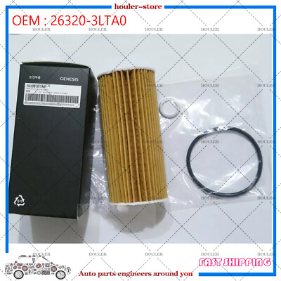 OEM 26320-3LTA0 Oil Filter for 17-23 GENESIS G70 G80 G90 Kia K900 ...