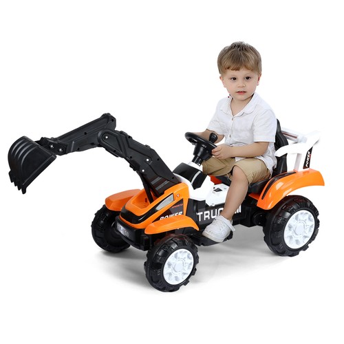 Kids Excavator Ride On Toy Tractor Digger Construction Truck for Boys 3 ...