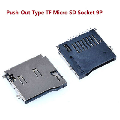 TF Micro SD Card Memory Card Push-Out Type Solder Socket 9P SMD/SMT ...