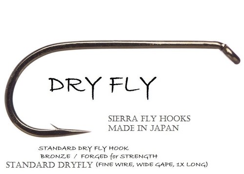 Standard Dry Fly Hooks (Made in Japan) fine wire wide gap d31 (94840 ...
