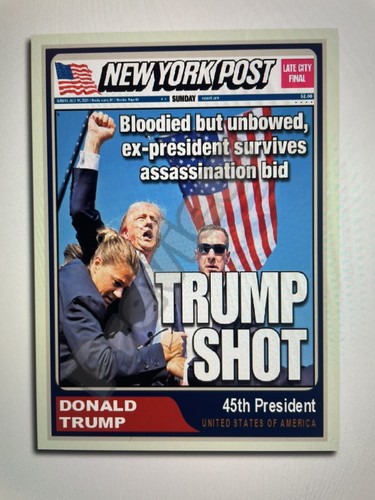 Donald Trump The Shot Missed Custom trading card MAGA USA #45 # NYP ...