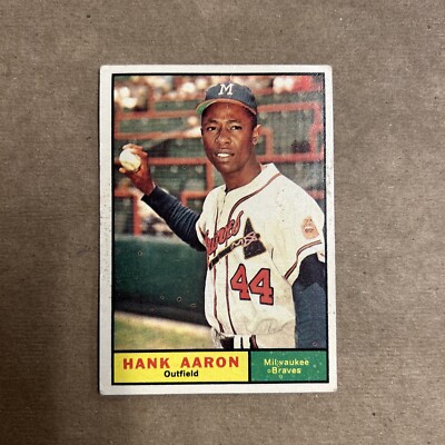 1961 Topps Baseball Hank Aaron Milwaukee Braves Card #415 | eBay