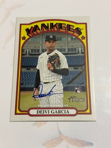 2021 Topps Heritage - Real One Autographs #ROA-DG Deivi Garcia - FREE ...