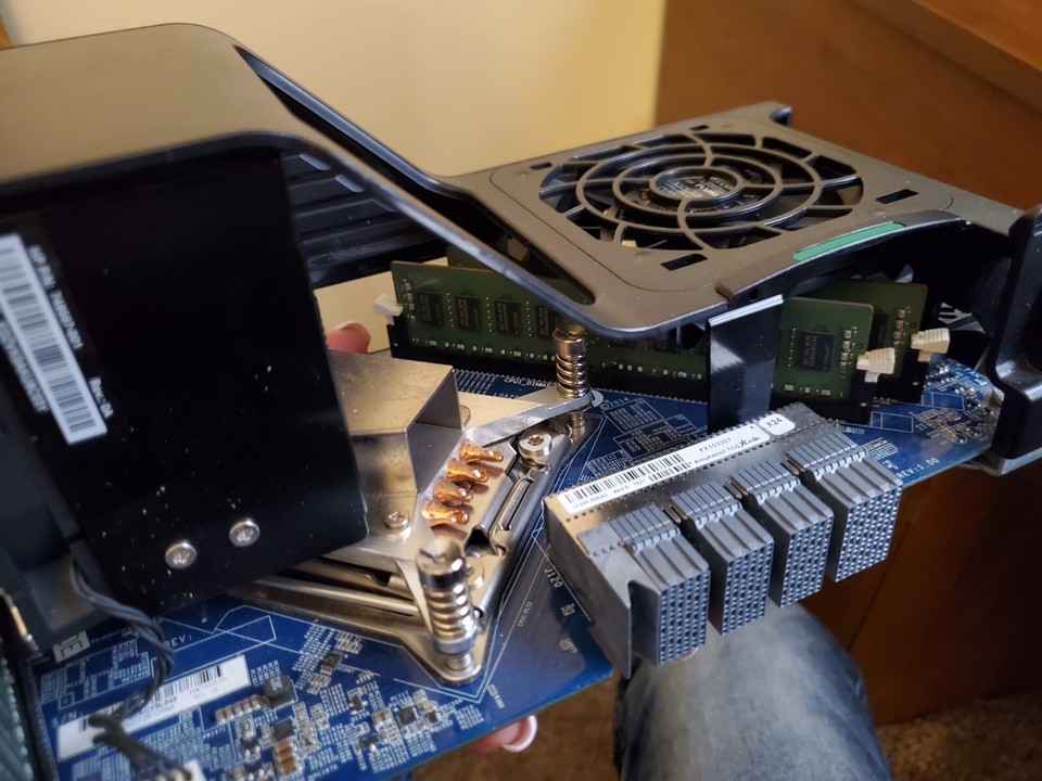 HP 736519-001 Z640 2nd CPU Riser Board Assembly w/ Heatsink & Fan ...