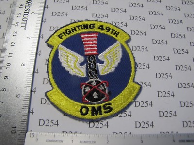 USAF AIR FORCE Squadron PATCH 49th OMS Organizational Maintenance free ...