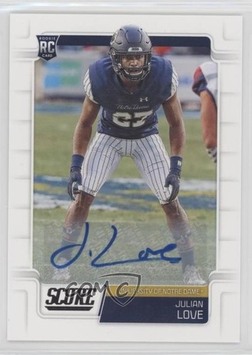 2019 Score Rookies Signatures Julian Love #376 Rookie Auto RC | eBay