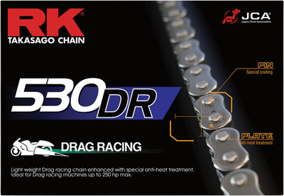 RK EXCEL 530DR Drag Racing Chain Fits 530 X 130 For High-Performance ...