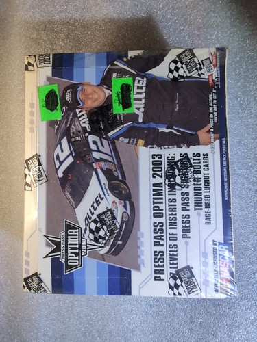 2003 Press Pass Optima 2003 hobby box (28 packs) Greg Biffle Cup Series ...