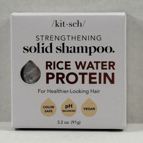 NEW Kitsch Strengthening Solid Shampoo Rice Water Protein Color Safe - 3.2oz. | eBay