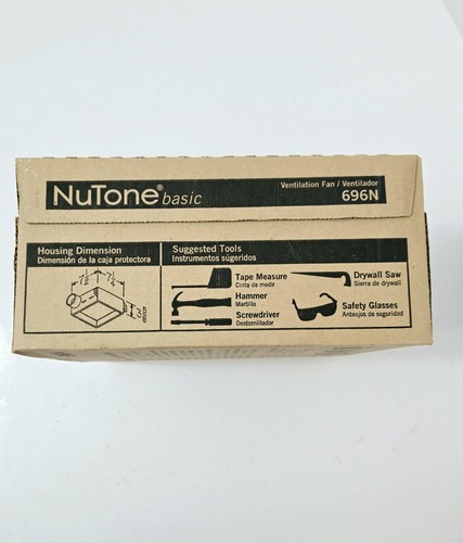50 CFM NuTone Ceiling/Wall Mounted Exhaust Fan Bathroom Model 696N NIB ...