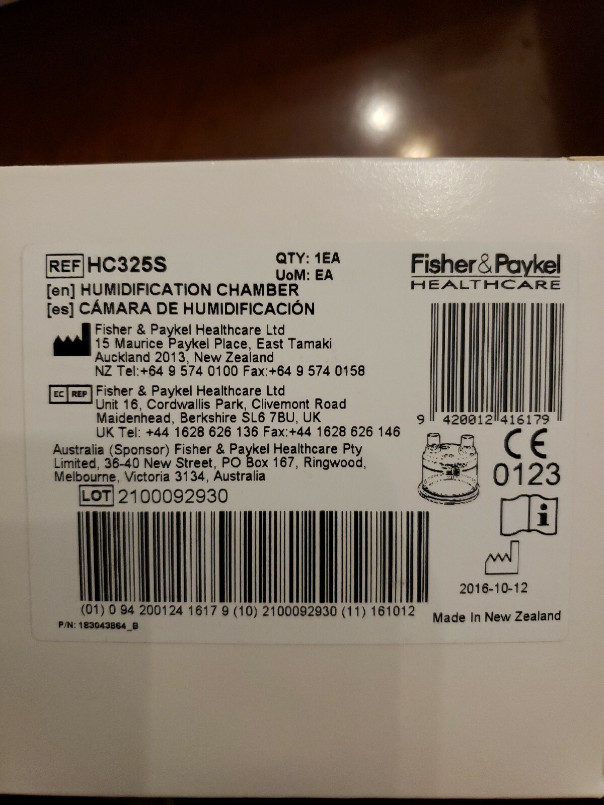 Fisher & Paykel "BRAND NEW IN BOX" HC325S Humidification Chamber | eBay