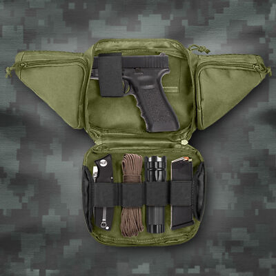 Concealed Carry Fanny Pack Holster Tactical Pistol Waist Pack Bag Gun ...