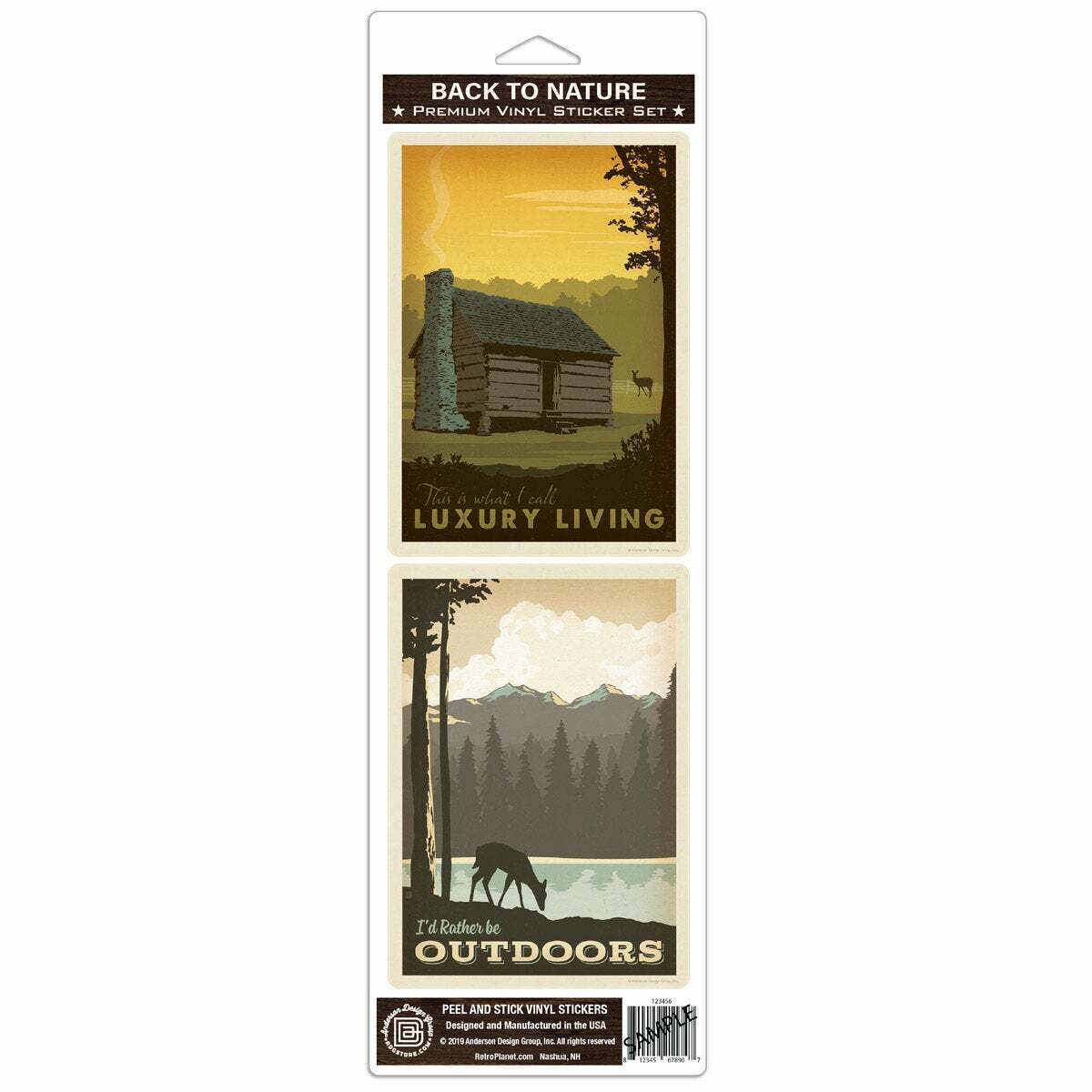 Back to Nature Cabin Vinyl Sticker Set of 2 Car Bumper Decal | eBay