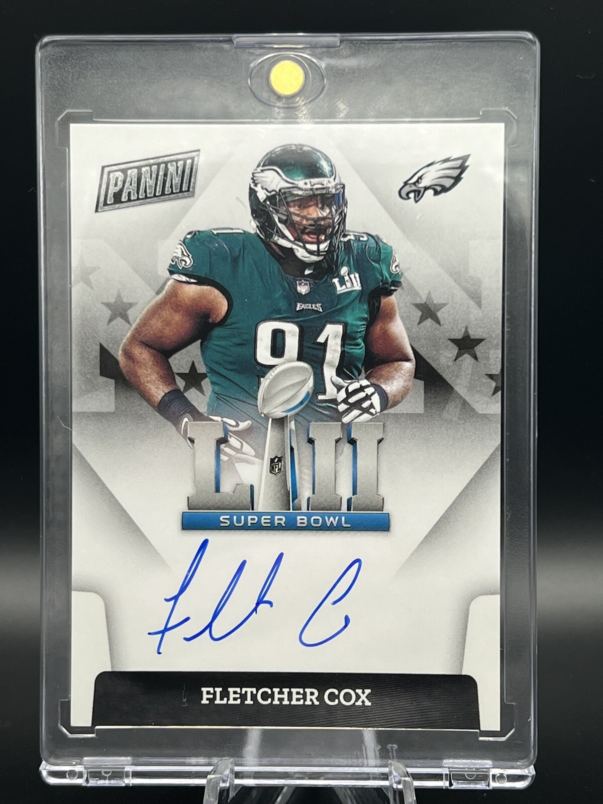 Panini Super Bowl Fletcher Cox Auto SBLII-FC Eagles ON CARD FUTURE HOF ...