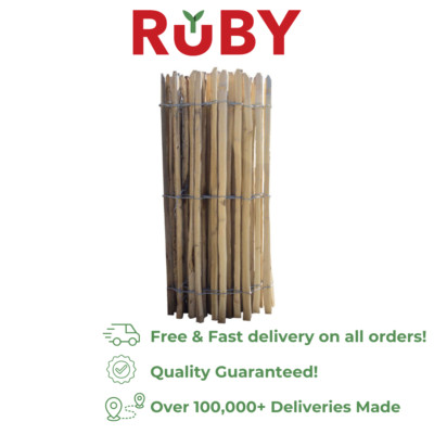 Ruby Chestnut Paling Fencing Durable Wooden Fencing Roll Exterior Fence ...