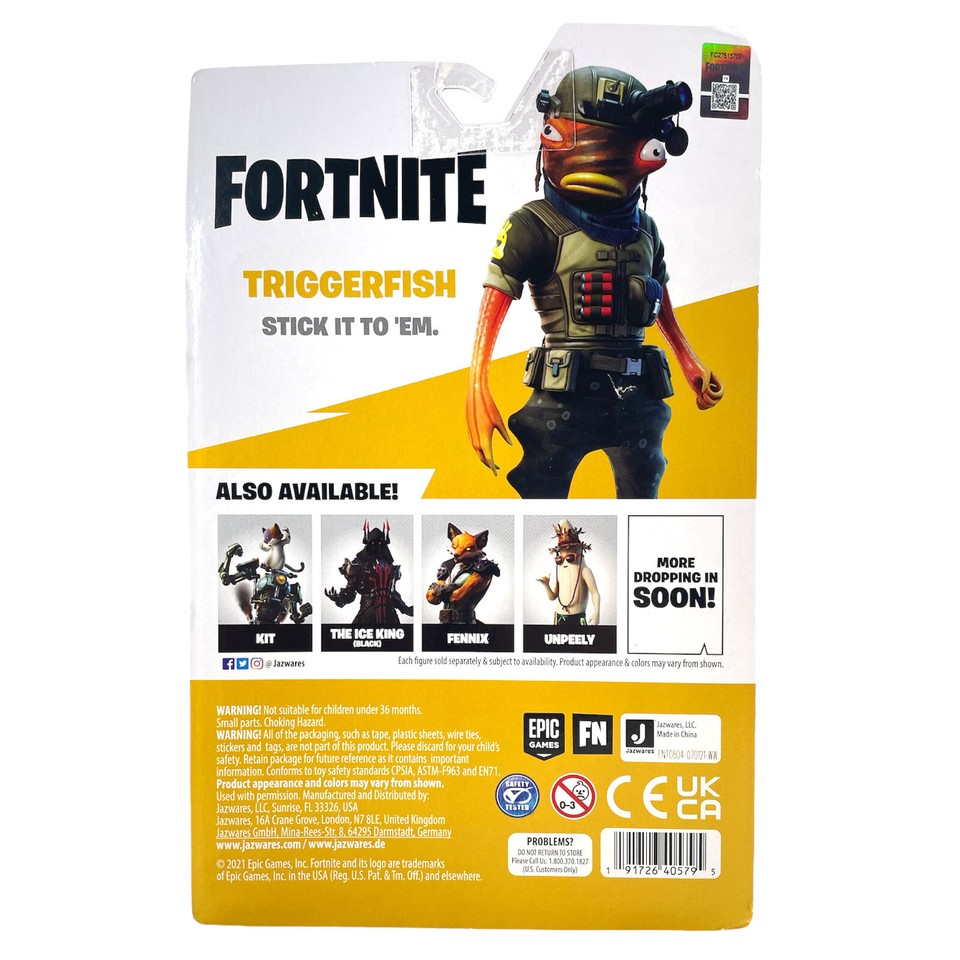 Fortnite Solo Mode #144 Triggerfish 4" Action Figure Xmas Gift Toys ...
