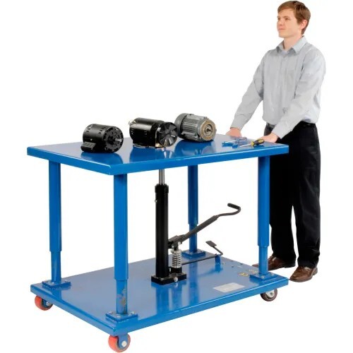 NEW! Work Positioning Post Lift Table Foot Control 2000 Lb Cap 36x24 ...
